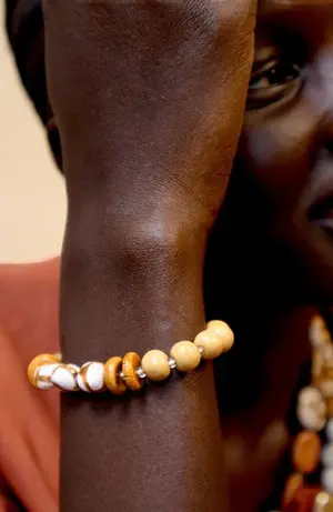 KAZURI Earth Collection Mambrui Beaded Bracelet - Multi