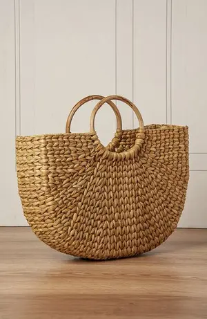 VERVE CULTURE Circle Handle Palm Tote