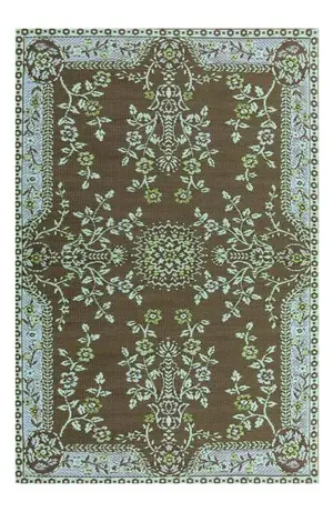 MAD MATS Garland Teal & Brown Outdoor Mat - Teal And Brown