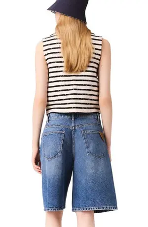 Maje Striped Wool-blend Top