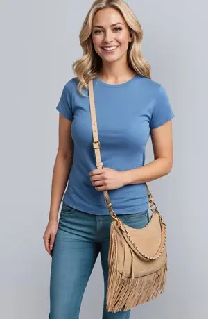 AIMEE Kane Convertible Leather Shoulder Bag