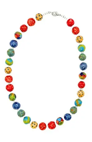 KAZURI Tsavo Parrot Beaded Necklace - Multi