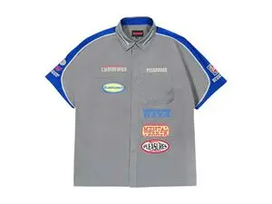 PLEASURES Terror Button Up Shirt - Grey