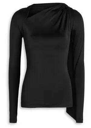 Victoria Beckham Gathered Stretch-jersey Top