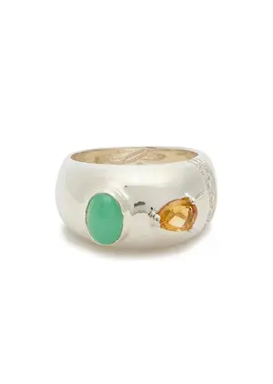 LEGIER Bubble Bezel Sterling Ring - Silver