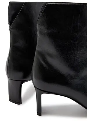 Khaite Ona 55 Leather Ankle Boots - Black