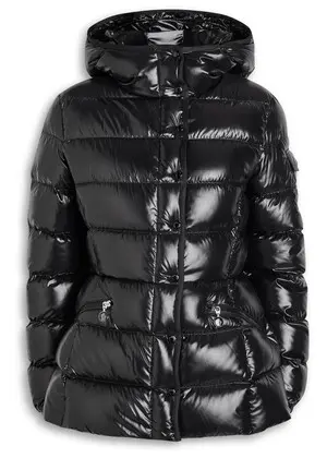 Moncler Barante Quilted Glossed Shell Jacket - Black