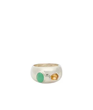 LEGIER Bubble Bezel Gemstone Ring - Silver