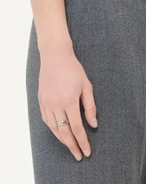 Valentino Garavani Ovalette Metal Ring - Palladium