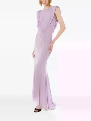 Alberta Ferretti Ruffle-detailing Dress