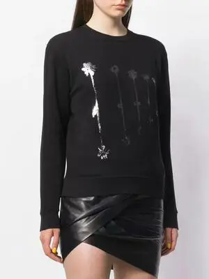Saint Laurent Palm Tree Print Sweatshirt