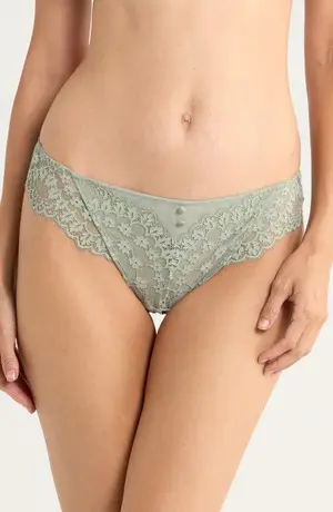 Hunkemoller Daisy Brazilian Panties - Iceberg Green