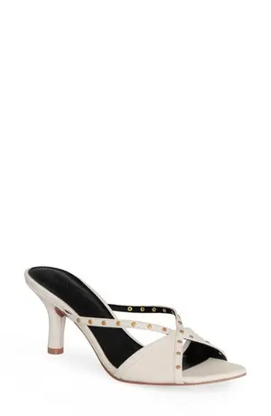 Rebecca Minkoff Studded Crisscross Sandal - Panna