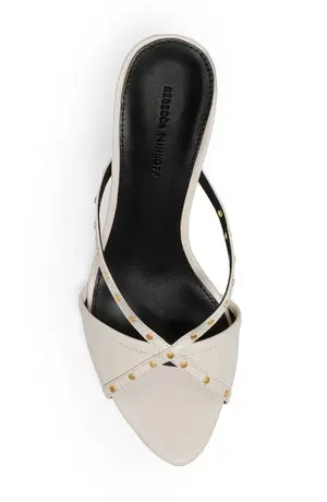 Rebecca Minkoff Studded Crisscross Sandal - Panna