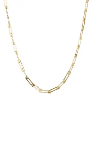 Lana Jewelry 14k Gold Flat Link Chain Necklace - Yellow Gold