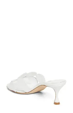 Manolo Blahnik Haribalmu Kitten Heel Sandal - White