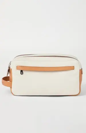 Brunello Cucinelli Vacchetta Leather Beauty Case - Off-white