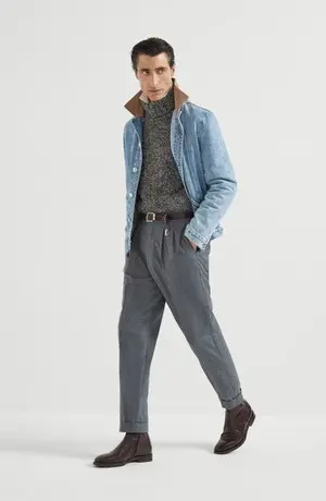 Brunello Cucinelli Leisure Fit Trousers With Double Pleats