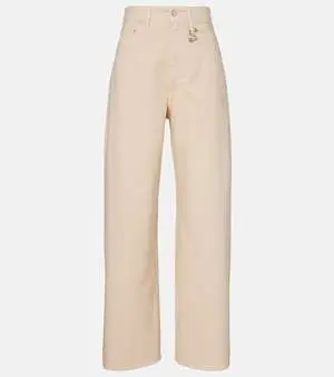Sportmax Siamese High-rise Wide-leg Jeans - Beige