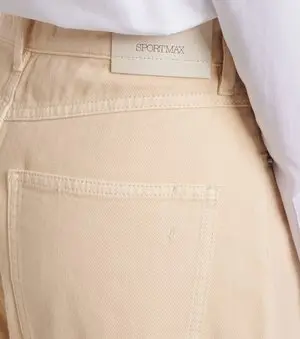 Sportmax Siamese High-rise Wide-leg Jeans - Beige