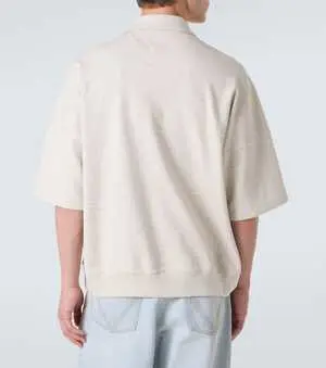 Bottega Veneta Zip-up Cotton Jersey Polo Shirt