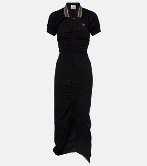 VIVIENNE WESTWOOD Pulling Orb Cotton Polo Dress - Black