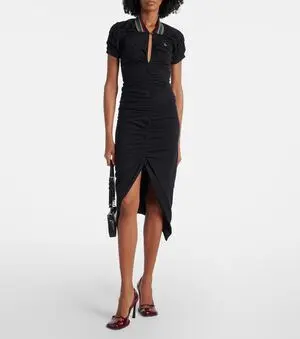 VIVIENNE WESTWOOD Pulling Orb Cotton Polo Dress - Black