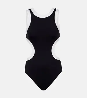 Staud Dolce Cutout Swimsuit - Black