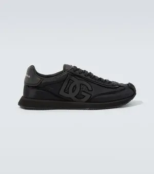 Dolce & Gabbana Leather-trimmed Canvas Sneakers - Neutrals