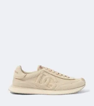 Dolce & Gabbana Leather-trimmed Sneakers - Neutrals