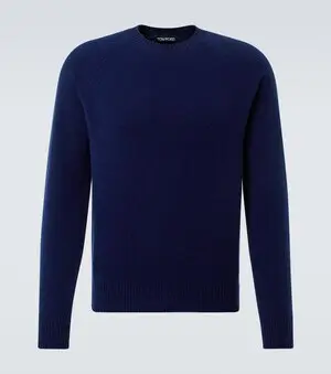 TOM FORD Wool And Cashmere Crewneck Sweater - Blue