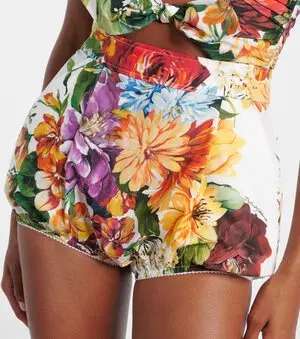 Dolce & Gabbana Floral Cotton Poplin Shorts - Multicoloured