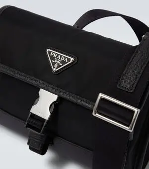 Prada Re-nylon And Leather Shoulder Bag