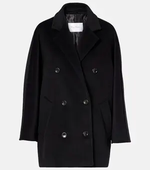 Max Mara Rebus Wool And Cashmere Coat Black