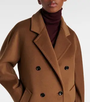 Max Mara Rebus Wool And Cashmere Coat - Brown