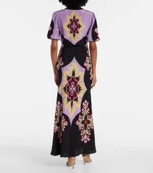La DoubleJ Marlene Silk Crepe De Chine Maxi Dress - Multicoloured