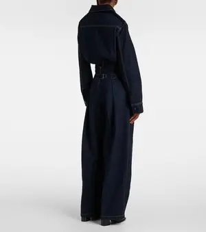 Victoria Beckham High-rise Wide-leg Jeans In Mid Wash - Blue