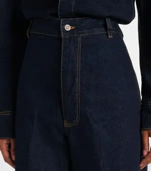 Victoria Beckham High-rise Wide-leg Jeans In Mid Wash - Blue