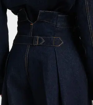 Victoria Beckham High-rise Wide-leg Jeans In Mid Wash - Blue