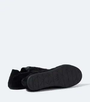 Prada Collapse Re-nylon And Suede Sneakers - Black