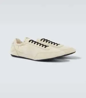 Prada Collapse Re-nylon And Suede Sneakers - White