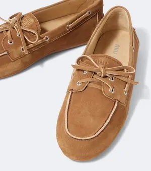 Miu Miu Suede Boat Shoes