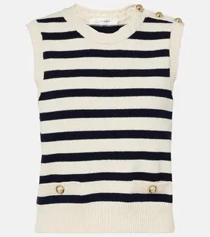 FRAME The Harbor Cotton-blend Sweater Vest - Blue