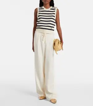 FRAME The Harbor Cotton-blend Sweater Vest - Blue