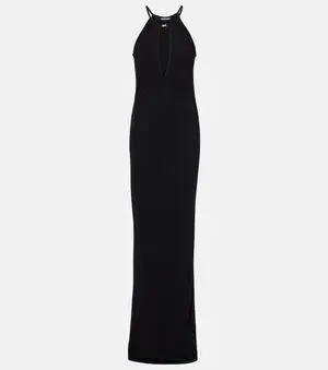 TOM FORD Cutout Halterneck Gown - Black