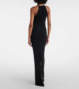 TOM FORD Cutout Halterneck Gown - Black