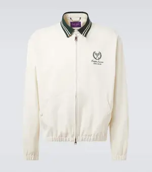 Ralph Lauren Purple Label Cotton And Cashmere Bomber Jacket - White