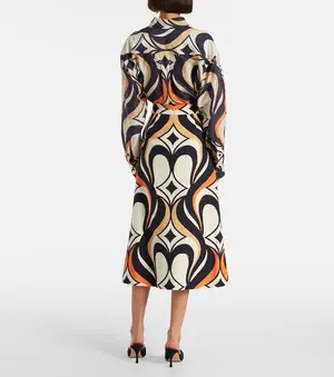 La DoubleJ Baia Jive Cotton Midi Skirt - Multicoloured