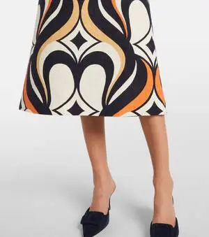 La DoubleJ Baia Jive Cotton Midi Skirt - Multicoloured