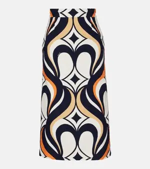 La DoubleJ Baia Jive Cotton Midi Skirt - Multicoloured